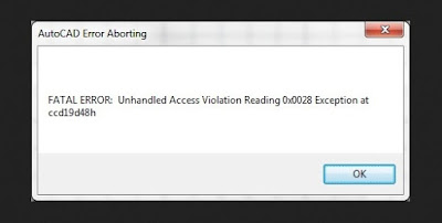 Mengatasi Fatal Error Unhandled Pada Autocad - Ruang AutoCAD