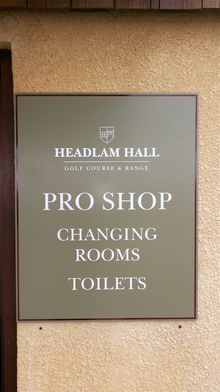 The Green I Signs Blog: Golf Pro Shop signs for the Headlam Hall Hotel ...