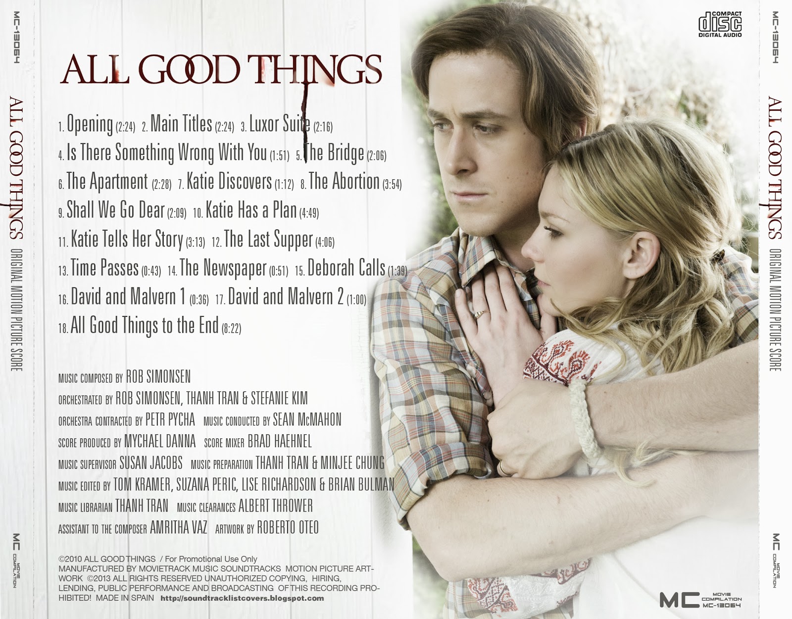 Soundtrack List Covers: All Good Things (Rob Simonsen)