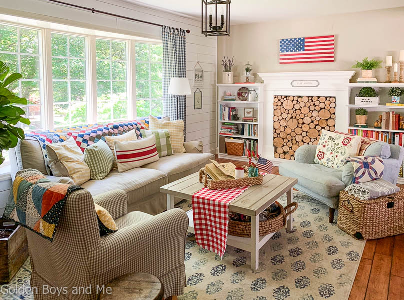 Red, White and Blue Decor | Golden Boys & Me