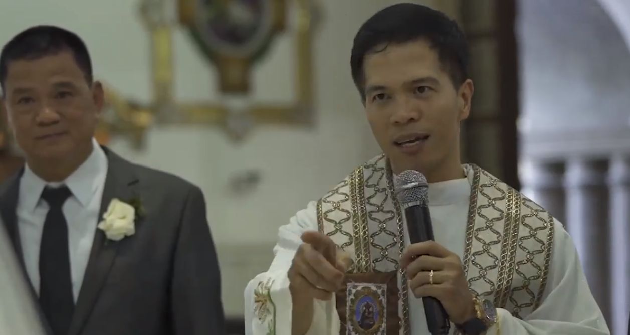 WATCH: Priest’s powerful homily makes everyone cry at wedding