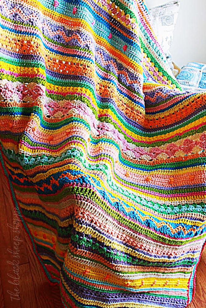 Stripey Crochet Sampler Blanket
