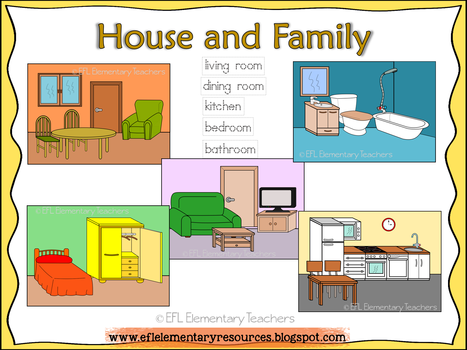 EFL Elementary Teachers: Family in the House for ESL learners