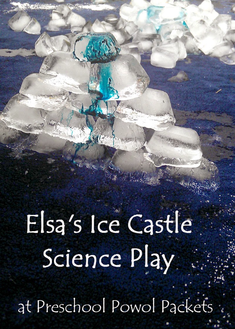 Elsa's Ice Castle Science Experiment Play | Preschool Powol Packets