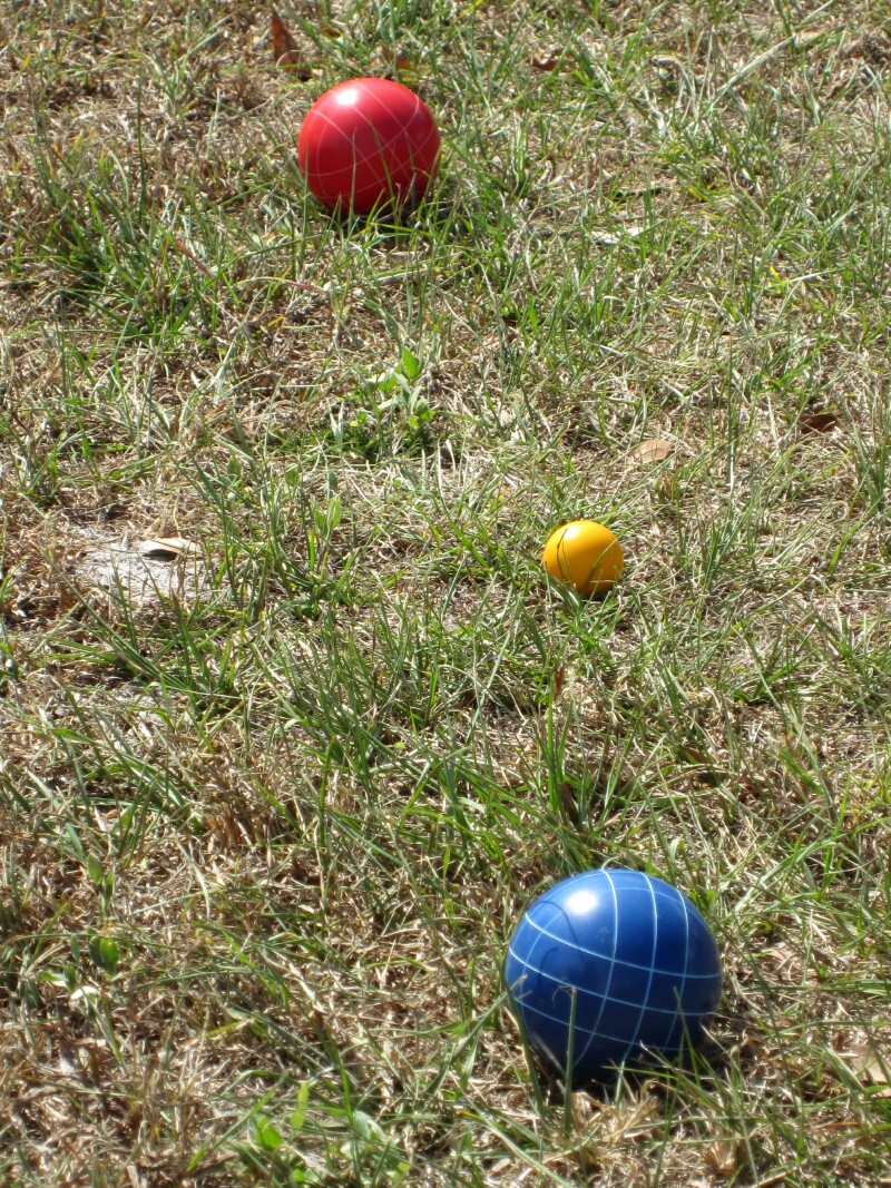 Bird's Yellow House: Backyard Bocce