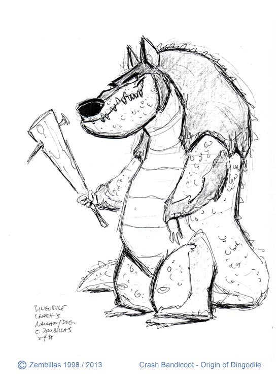 Charles Zembillas: Crash Bandicoot - Origin of Dingodile - Part 1