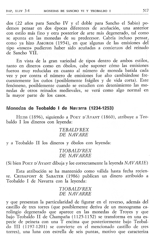 numisarchives: Tipología de las monedas de Sancho VI y Teobaldo I ...