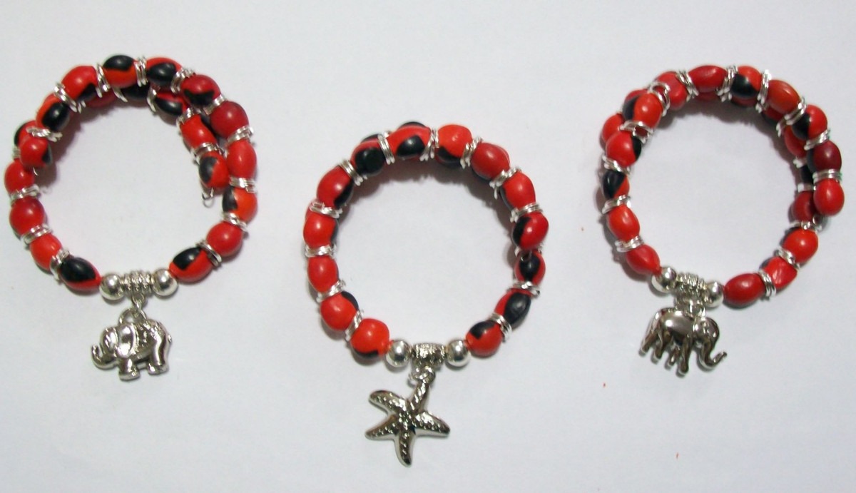 Artesanía y Bisutería Peruana: Pulsera de Huaruro variado (6)