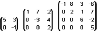 Matrices: TIPOS DE MATRIZ