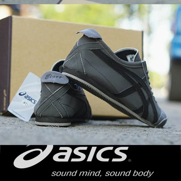 Asics Onitsuka Tiger Mexico Abu-Abu Hitam [ATM1801] | Omsepatu.com