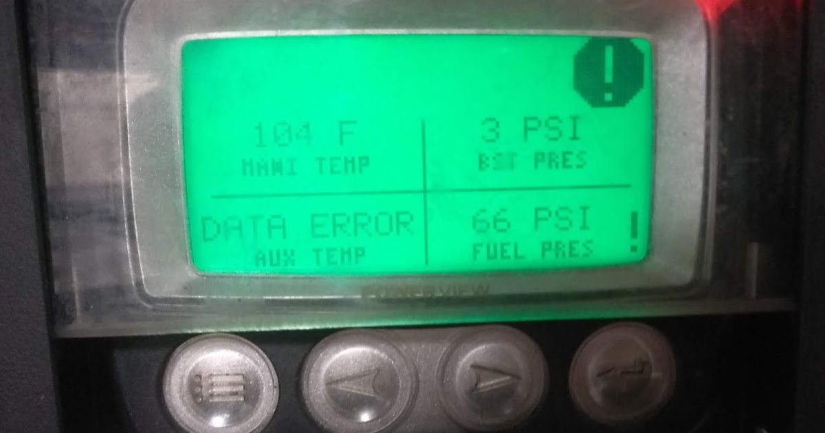 DATA ERROR on AUX Temp (Auxiliary Temperature) and Settings on ...