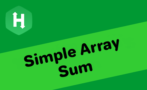 Simple Array Sum - Hacker Rank | Ven DS