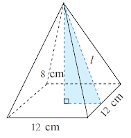 Surface Areas of Pyramid (right pyramid with a square base) - witcentre