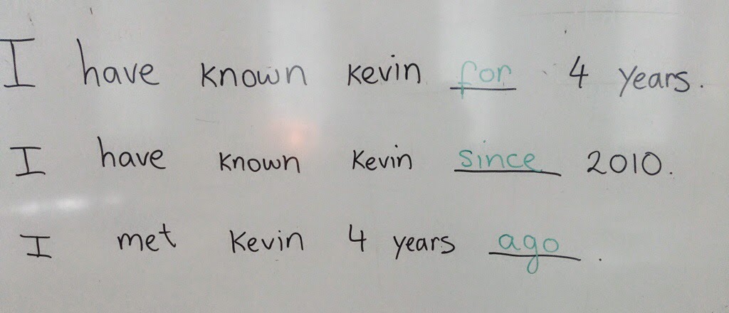 Eezee English Zone: When do we use for, since, ago and before?