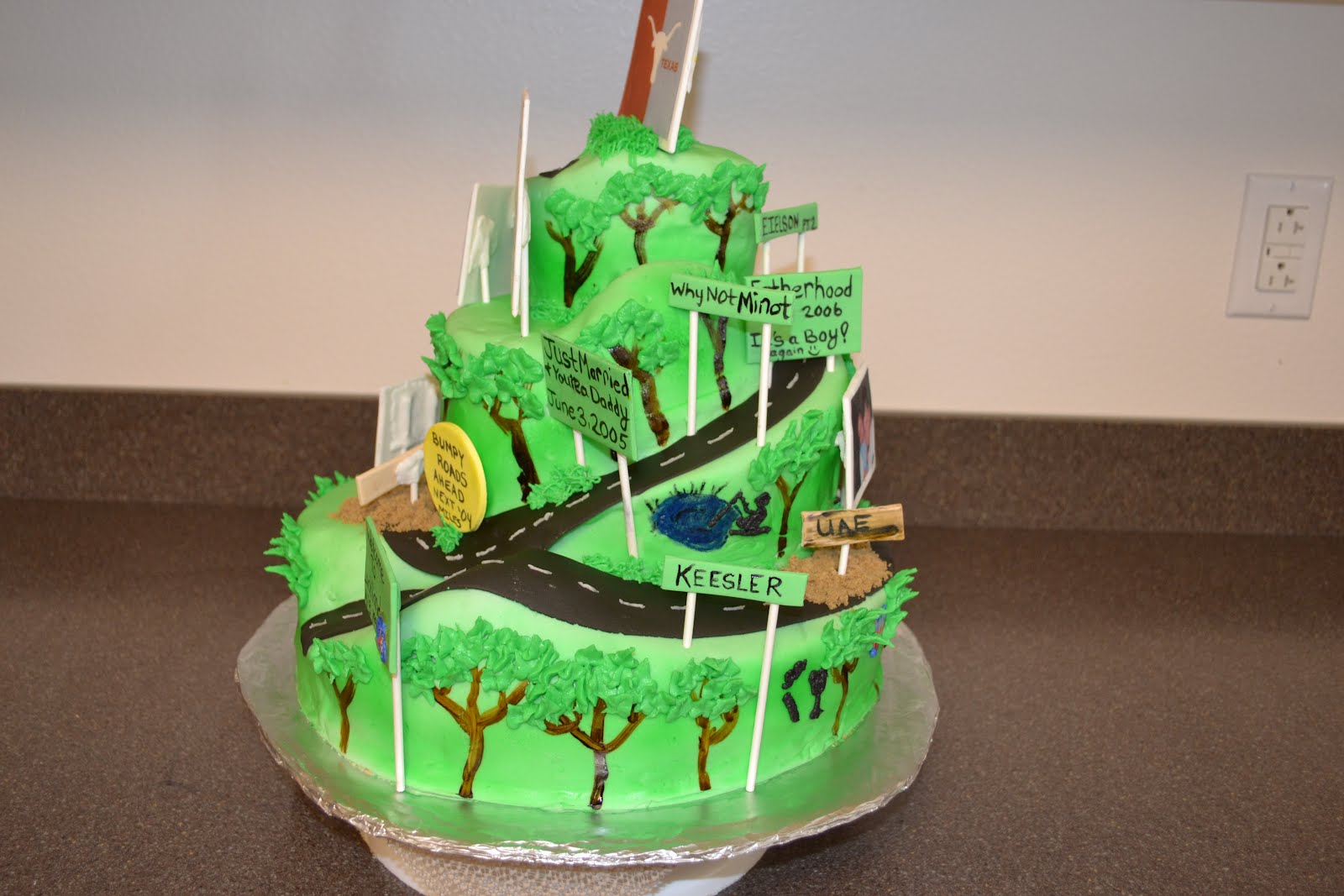 Just Dezzertz............. Because you deserve it!: Road of life cake