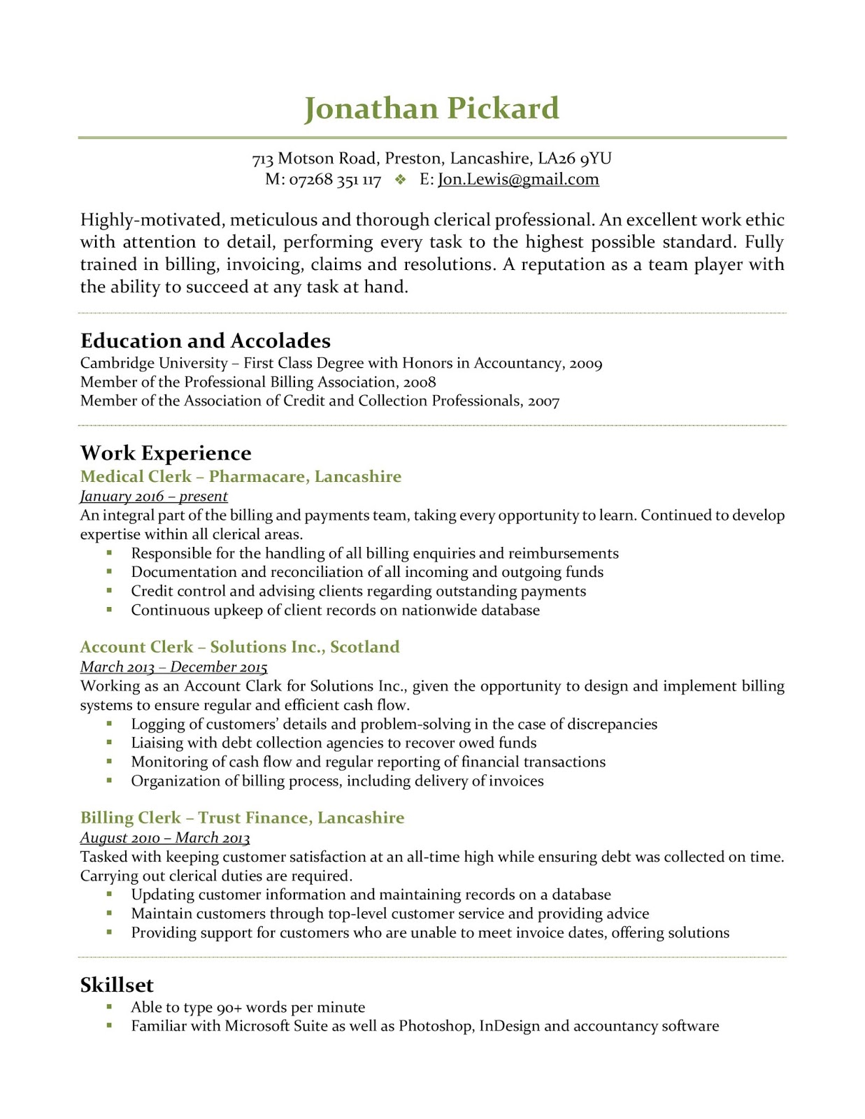 Account Clerk Resume Sample 2019 Resume Examples 2020 - Resume Templates