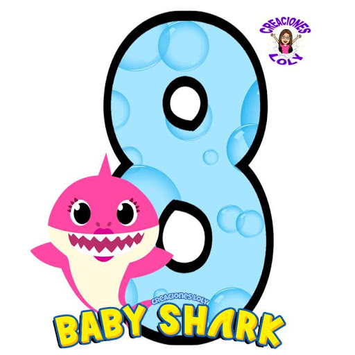 Creaciones Loly: Números Baby Shark
