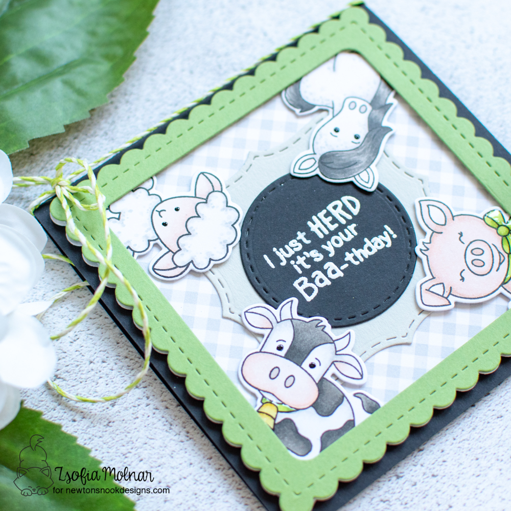 Newton's Nook Designs: Herd it's your Baa-thday Card by Zsofia Molnar