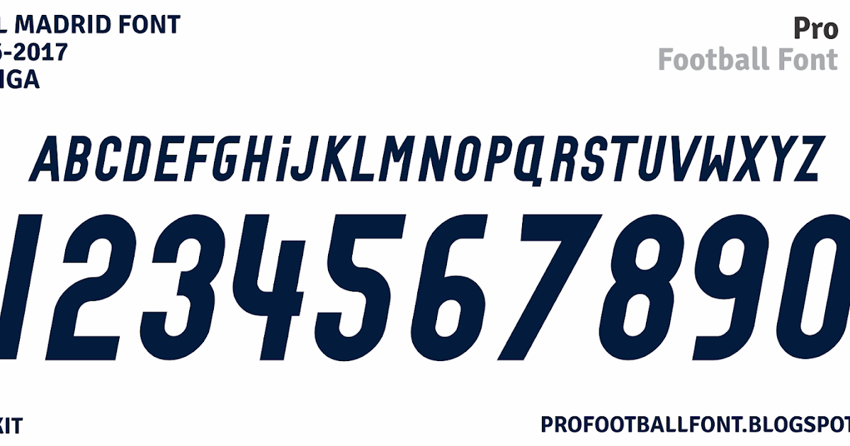 Real Madrid 2016-2017 Font