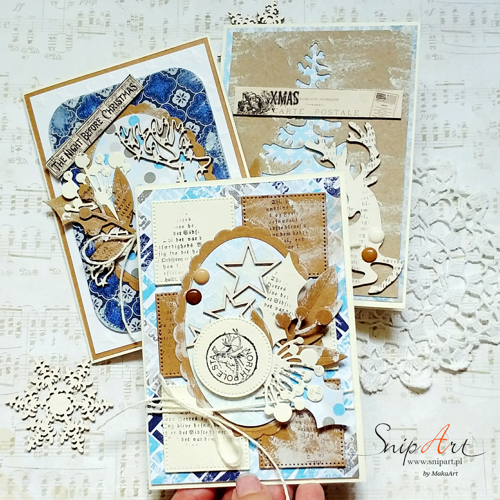 My journey through the mixed media world...: Christmas card set in ...