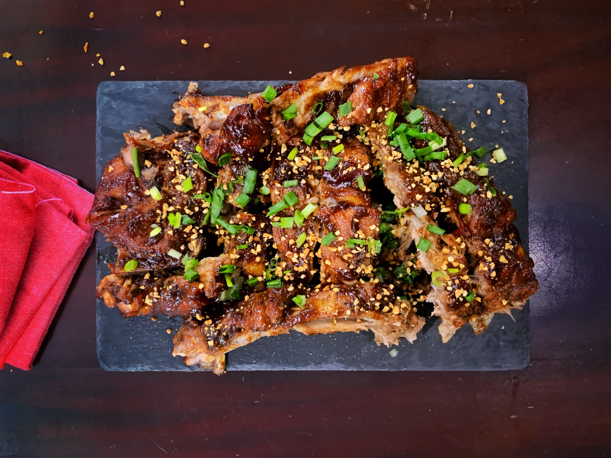 Tamarind Pork Ribs With Scallions and Peanuts - Chik's Crib