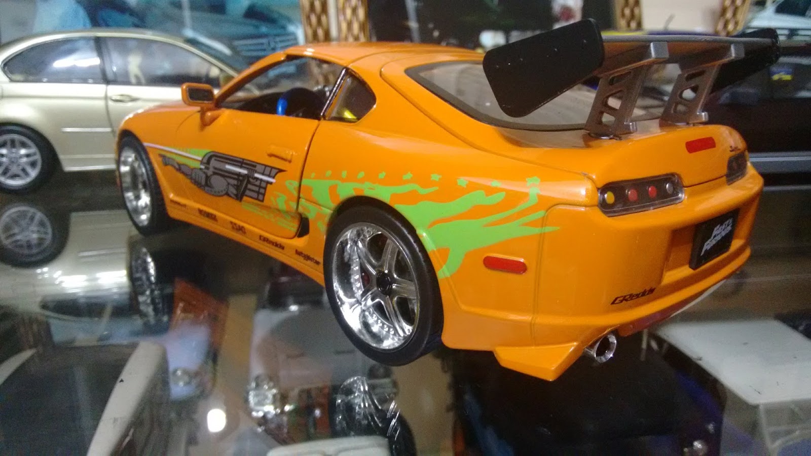 Garagem do Paulo Sípoli: Toyota Supra Brian Fast Furious 1/18 customizado