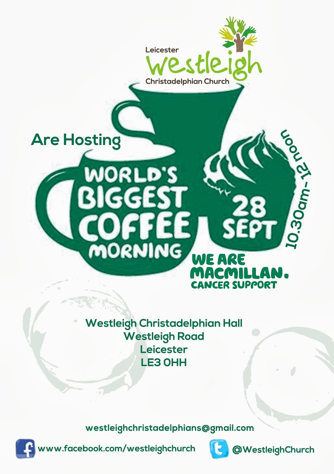 .: Macmillan Coffee Morning - Saturday 28th September