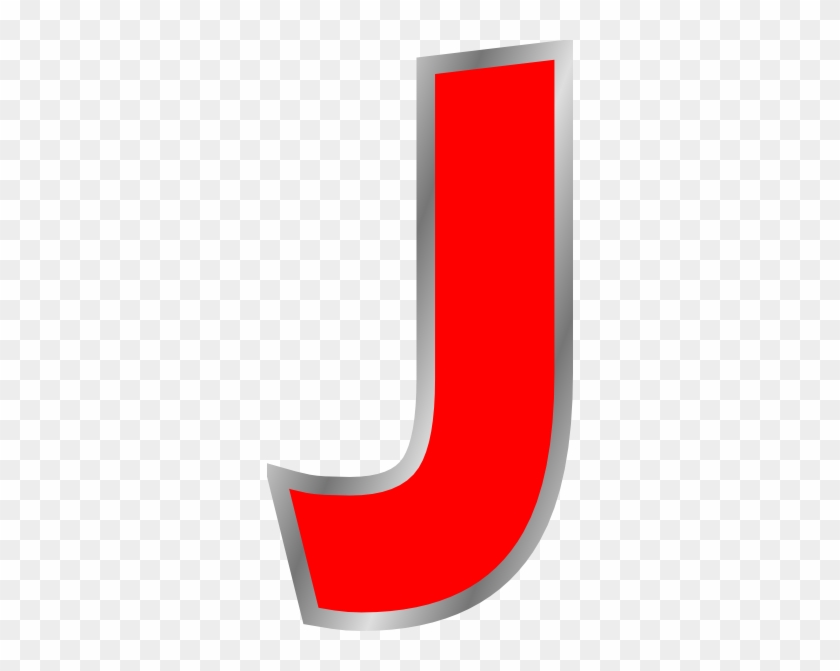 Red Letter J Clipart - Birthday Letter