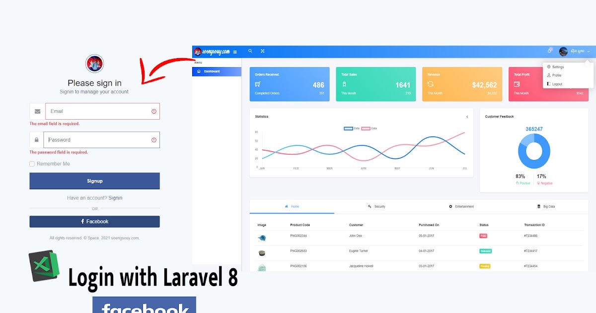 Login with Laravel 8 and Socialite, Facebook