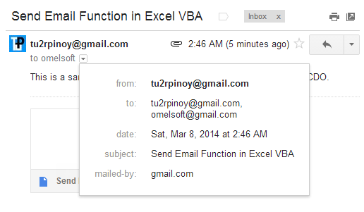 Send Email With Excel Vba Via Cdo Through Gmail