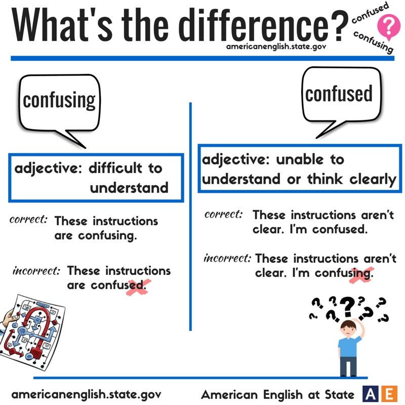 Learn English / H. What's the difference / 006. confusing vs. confused