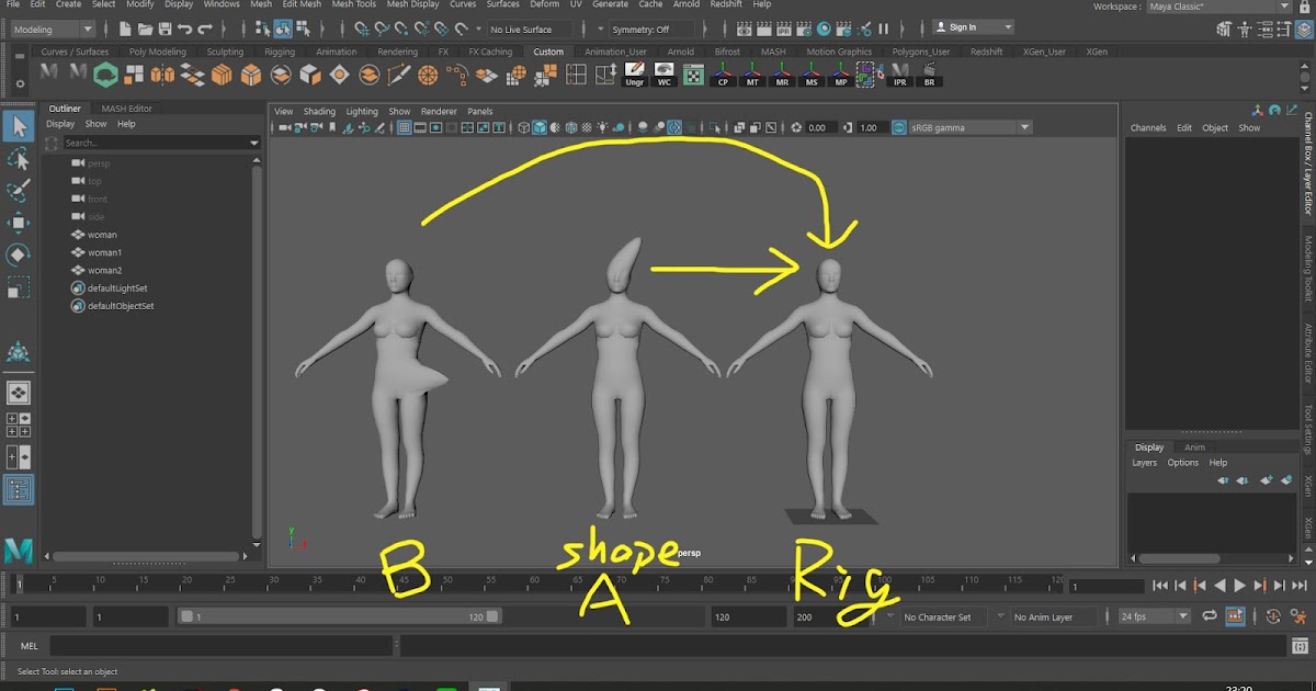 MAYA 多重Blend Shape 應用