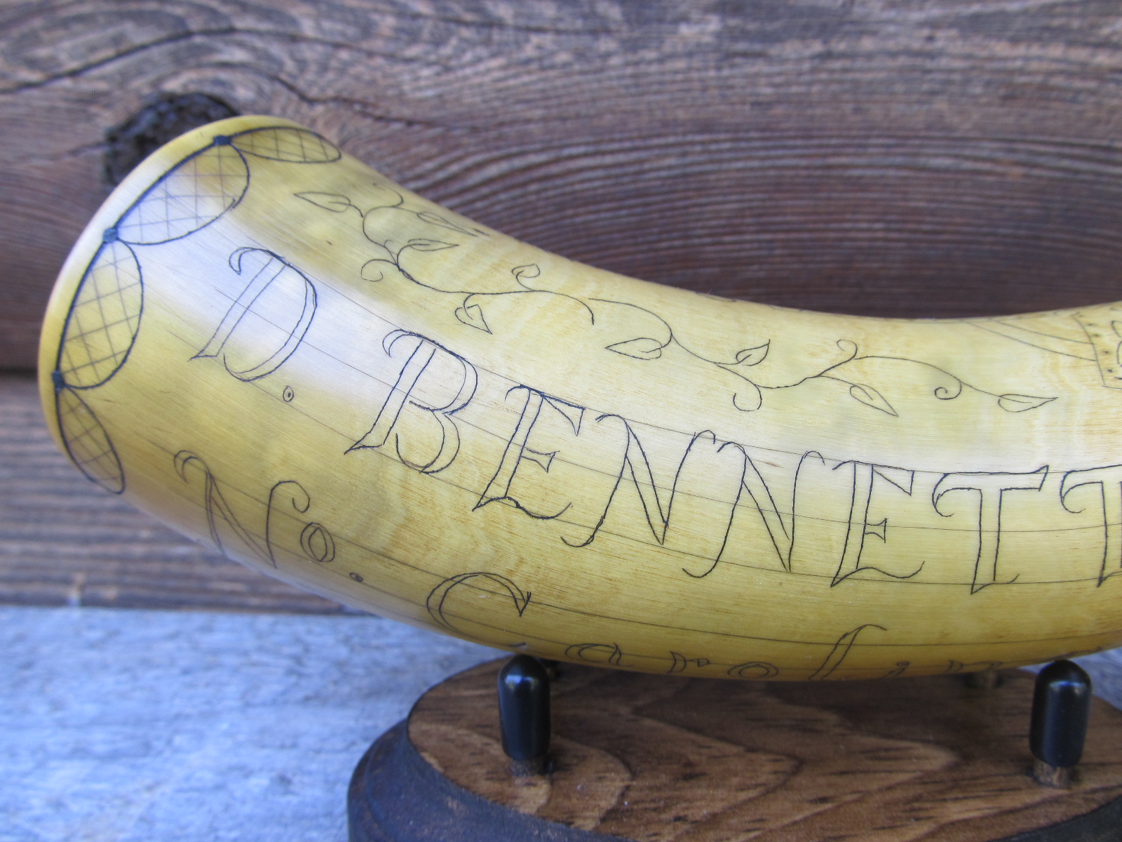 Contemporary Makers: Engraved Powder Horn by Clinton E. Byers