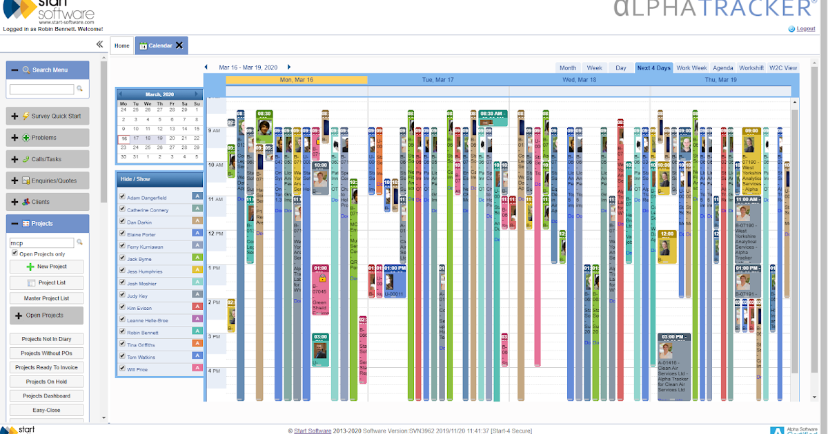 New calendar features in Alpha Tracker
