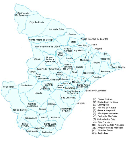 Isto é SERGIPE: Cidades do Estado de Sergipe (em ordem alfabética)