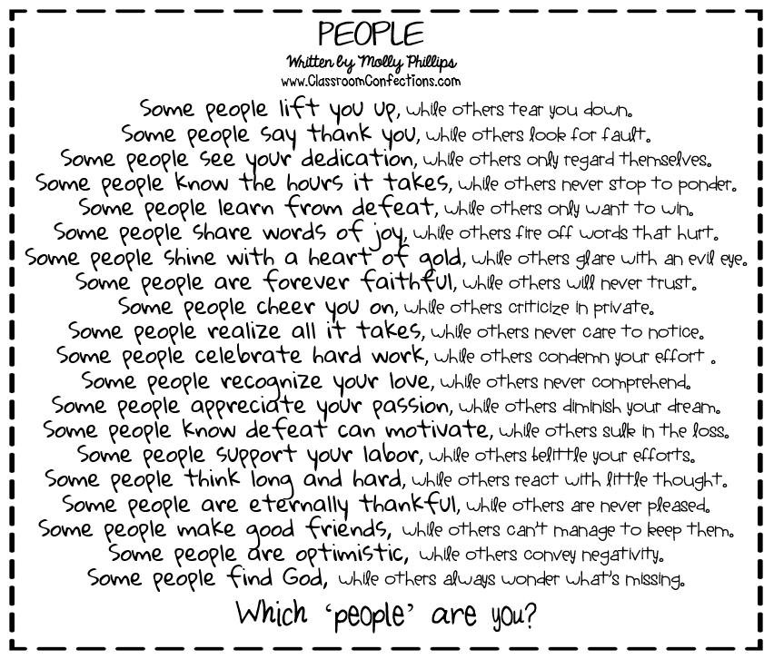 Motivational Poem About People |Classroom Activities: Social Studies ...