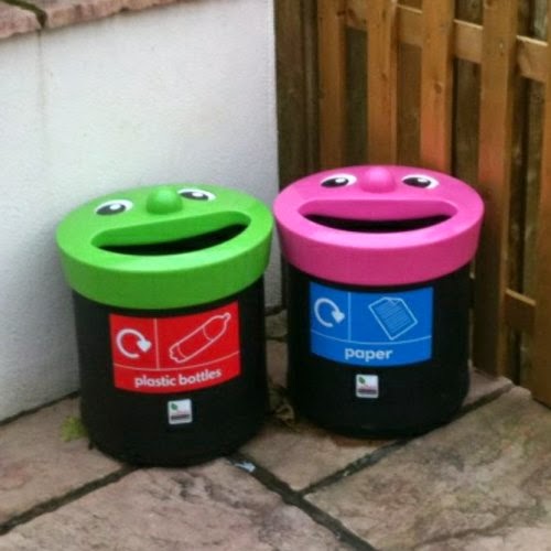 See more recycling bins and learn more about recycling here: