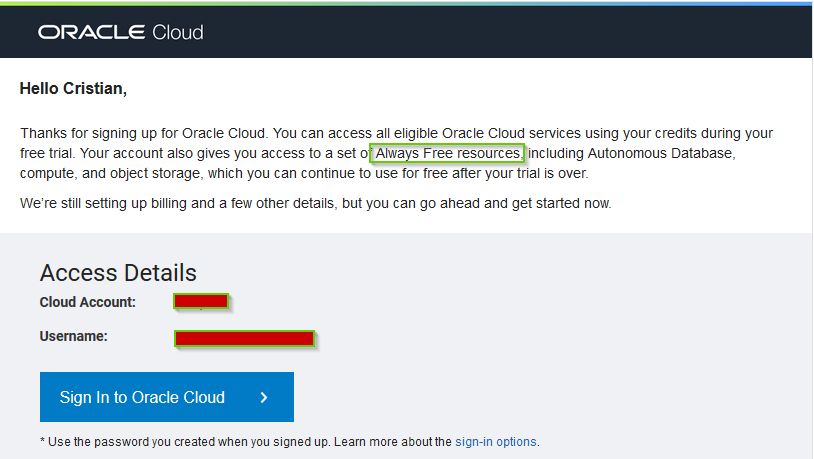 Oracle Apps: Creando una cuenta Oracle Cloud Free Tier en 20m!