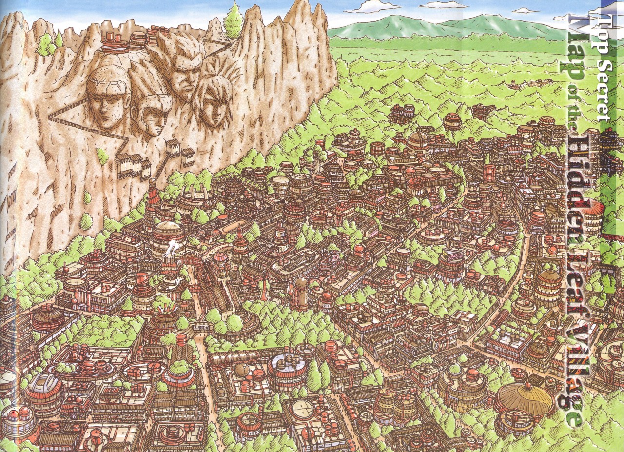 Imagen de Naruto revela mapa completo de Konoha dibujado por Masashi ...