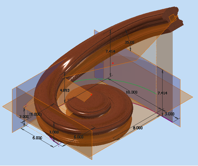 TwistedHandrails.com: Volute Drawing