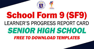 SHS - SCHOOL FORM 9 (SF9) Free to Download Template - DepEd Click