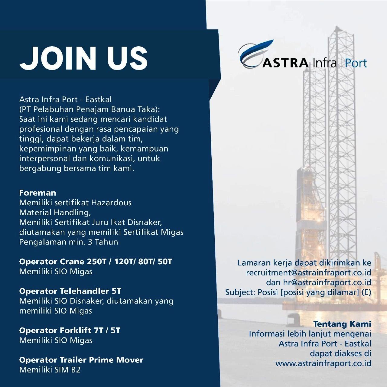 Mari Berbagi: Astra Infra Port - Eastkal