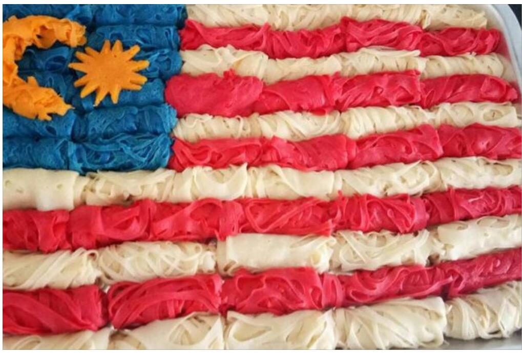 Roti Jala Jalur Gemilang Sempena Hari Kebangsaan