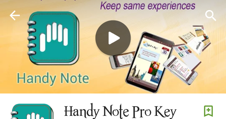 Ⓜ: Handy Note Pro key