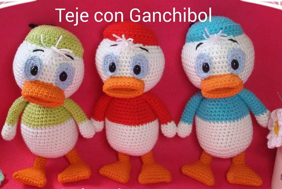 PATRON GRATIS HUGO PACO Y LUIS DONALD | EL PATO DONALD AMIGURUMI 47134