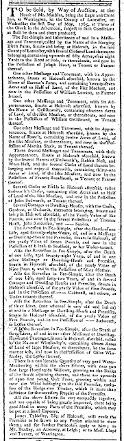 Tyldesley Family History: November 2012