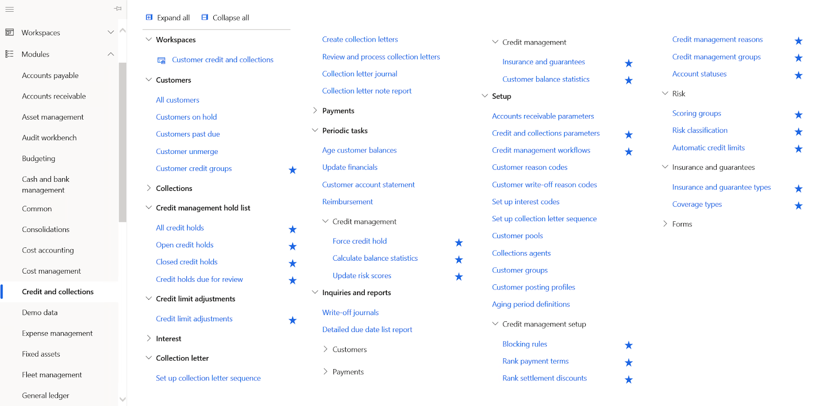 Dynamics 365 for finance and operations feature list - wescollector