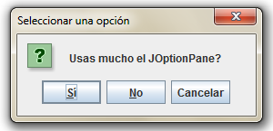 CoDejaVu: Ejemplo JOptionPane
