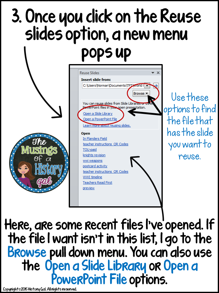 PowerPoint Hack: How to Reuse Slides - History Gal