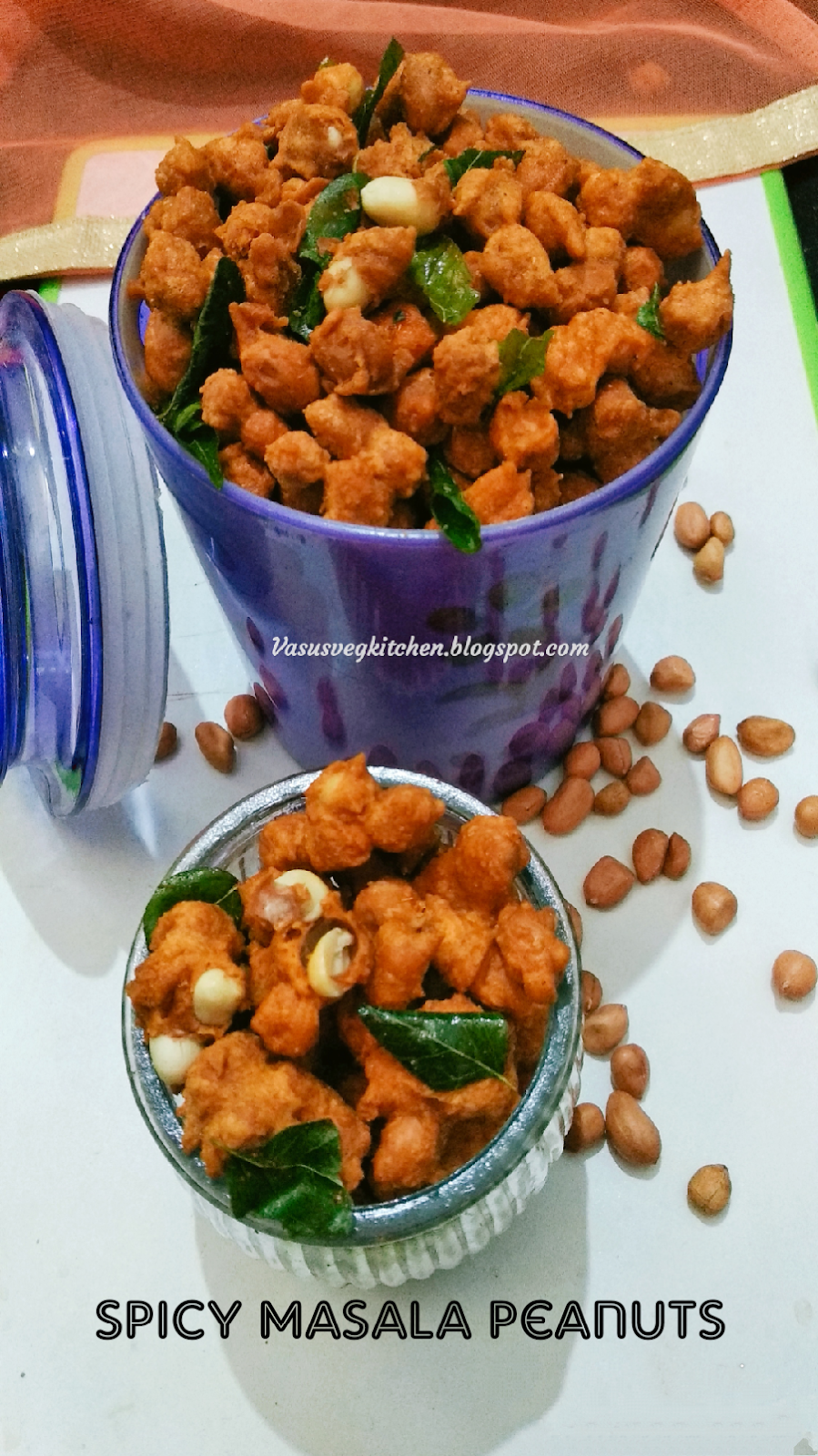 Vasusvegkitchen: Spicy Masala Peanuts, Masala Groundnuts, masala coated ...